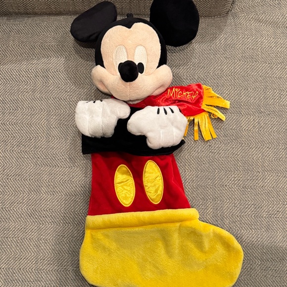 Disney | Holiday | Disney Mickey Mouse Holiday Stocking Red Yellow ...